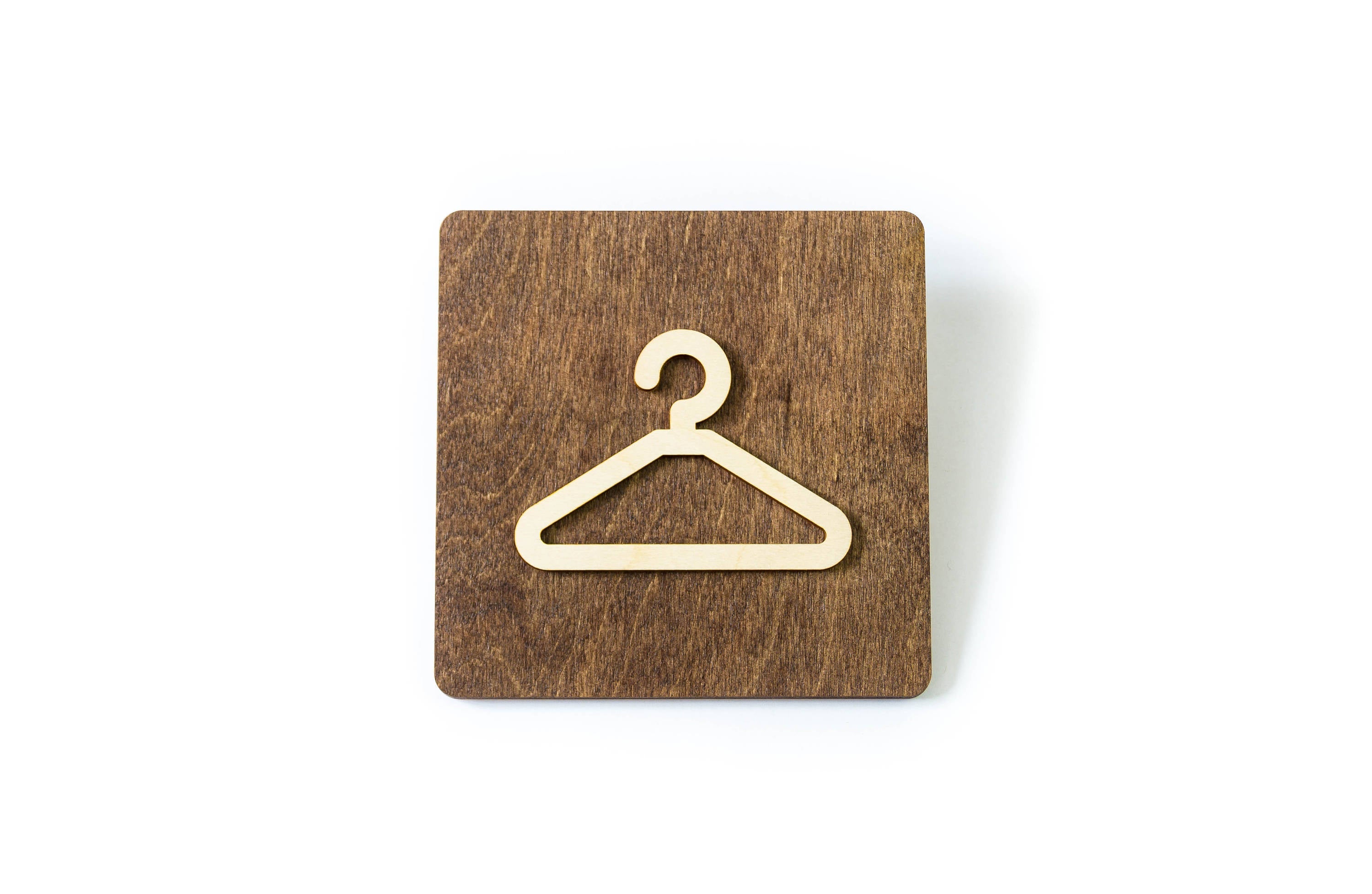 Changing room or Coat Check Door Sign – woodendoorsign.com by Etch.pl