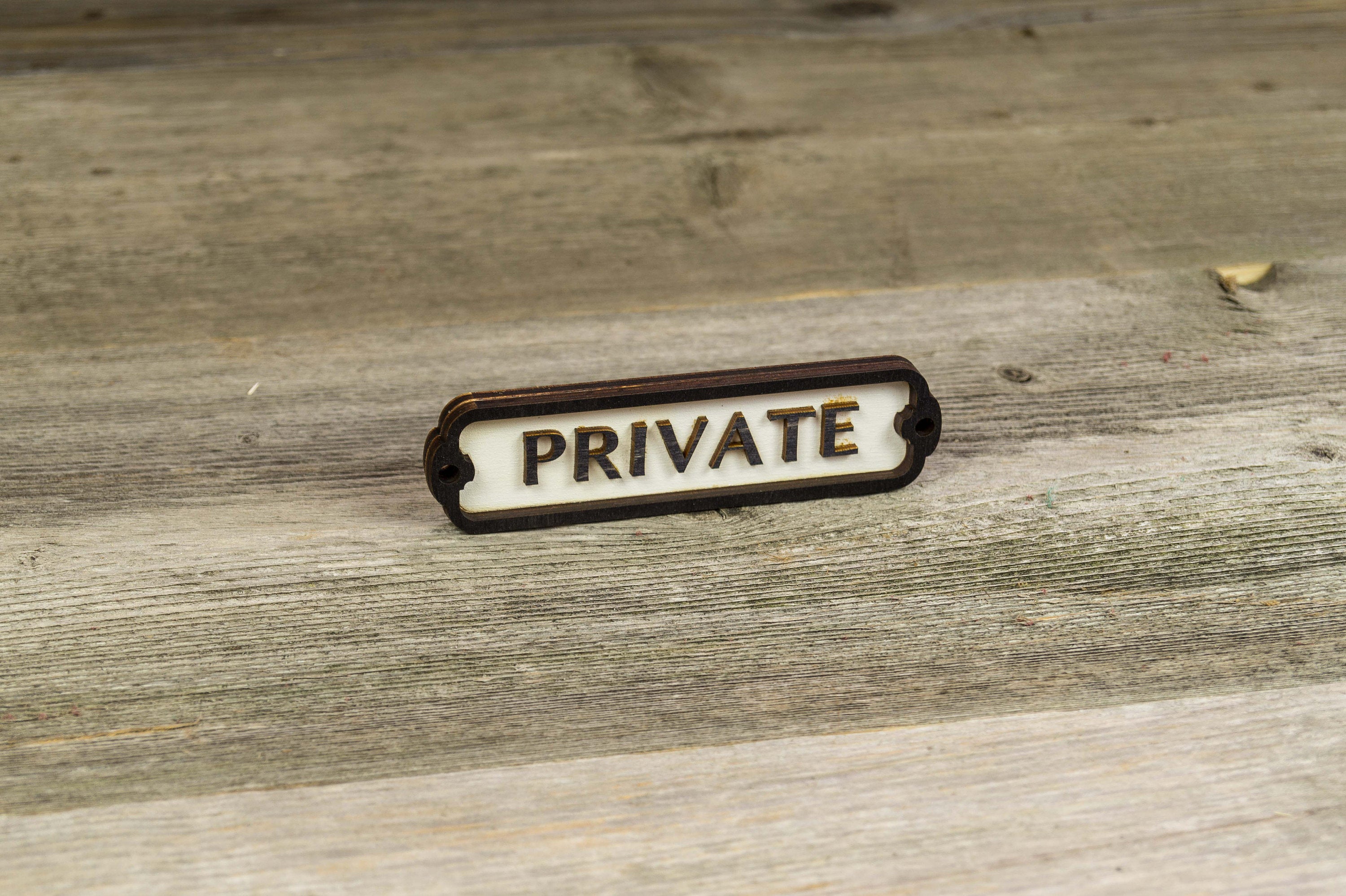 Private Door Sign – woodendoorsign.com by Etch.pl